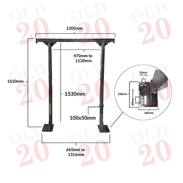 Large 2 Post Tractor Rollover Protection