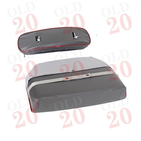 Red & Grey Seat Cushion (With Backrest) - Massey
