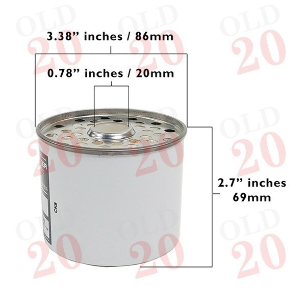 Delphi Type Fuel Filter - Massey, Fordson, Perkins, Ford, DB