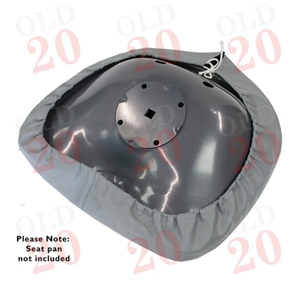 White Vinyl Tractor Seat Pan Cushion